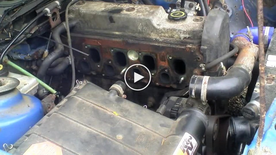 Start and run a four-cylinder diesel engine without intake and exhaust ...